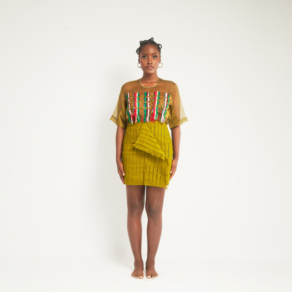 MINI SKIRT WITH OVERLAP DETAIL - Babayo